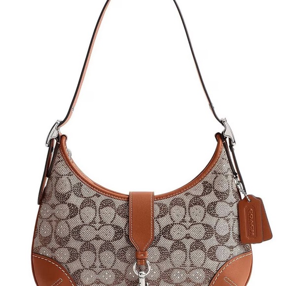 Coach | Bags | Coach Crystal Signature Jacquard Hamptons Shoulder Bag ...